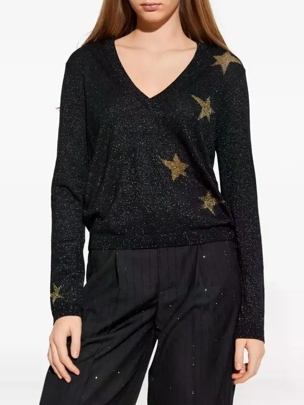 Zadig&Voltaire Rivyl V-neck Sweater With Star Motif