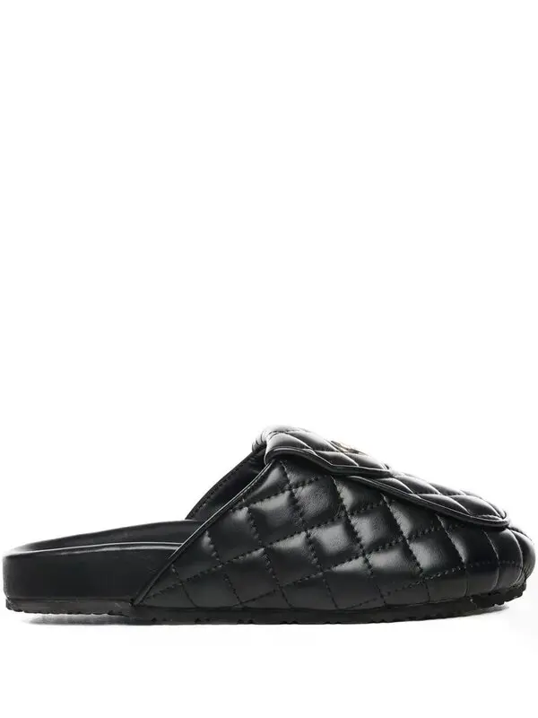 V°73 Keira Quilted Mules - Black