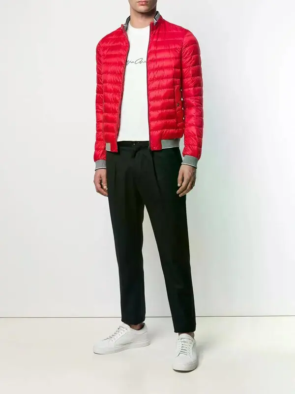 Herno Quilted High Neck Jacket - Red