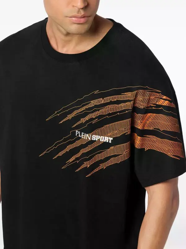 PLEIN SPORT Scratch-print T-shirt