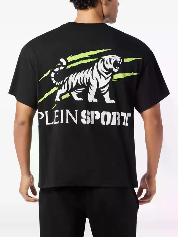 PLEIN SPORT Tiger-scratch Print T-shirt
