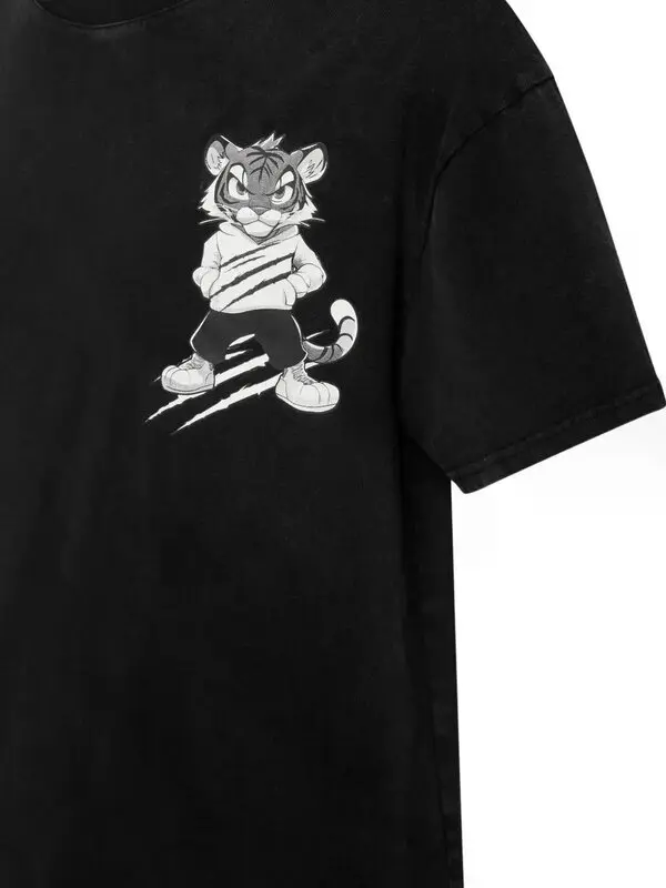 PLEIN SPORT Tiger-scratch Fleece T-shirt