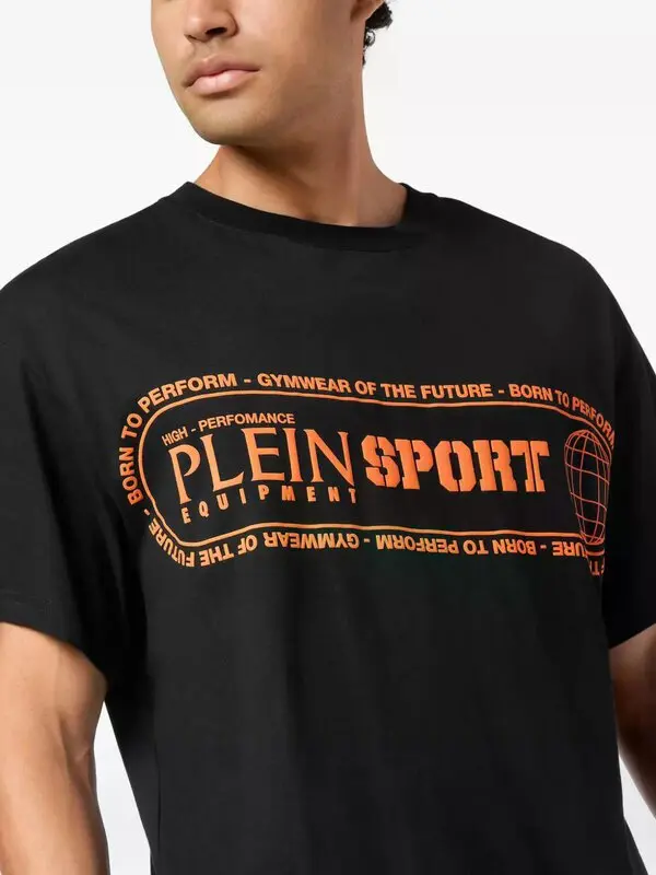 PLEIN SPORT Logo-print Round-neck T-shirt - Black