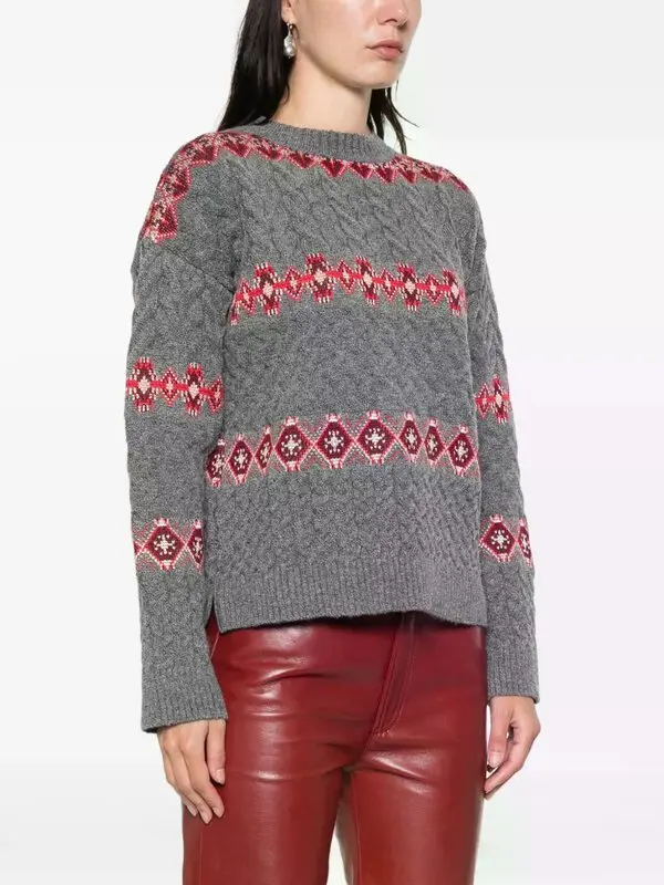 CECILIA PRADO Patterned Crew Neck Sweater