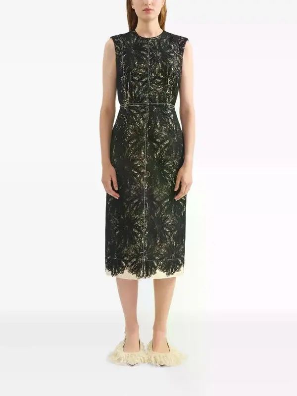 Erdem Sleeveless Lace Midi Dress