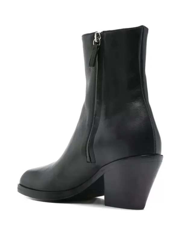 GIABORGHINI Taylor Block-heel Ankle Boots - Black