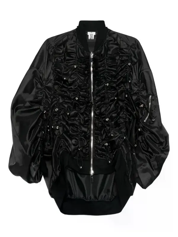 Noir Kei Ninomiya Ruched Zip-up Jacket