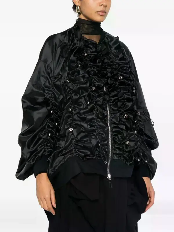 Noir Kei Ninomiya Ruched Zip-up Jacket
