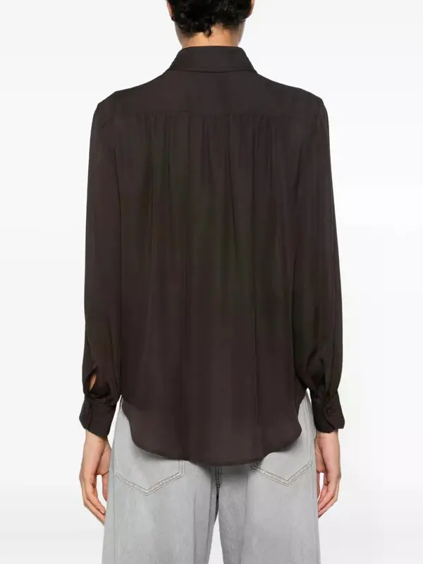 NILI LOTAN Buttoned Collarless Top