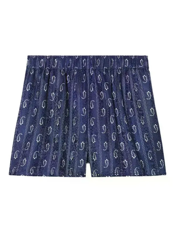 Tory Burch Printed Camp Beach Shorts