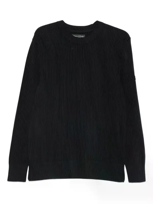 Marc O'polo Ribbed Knit Crew Neck Sweater - Blue