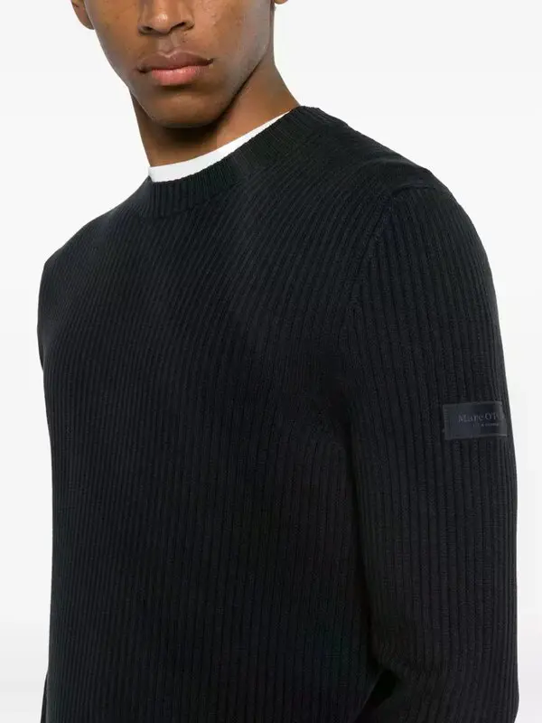 Marc O'polo Ribbed Knit Crew Neck Sweater