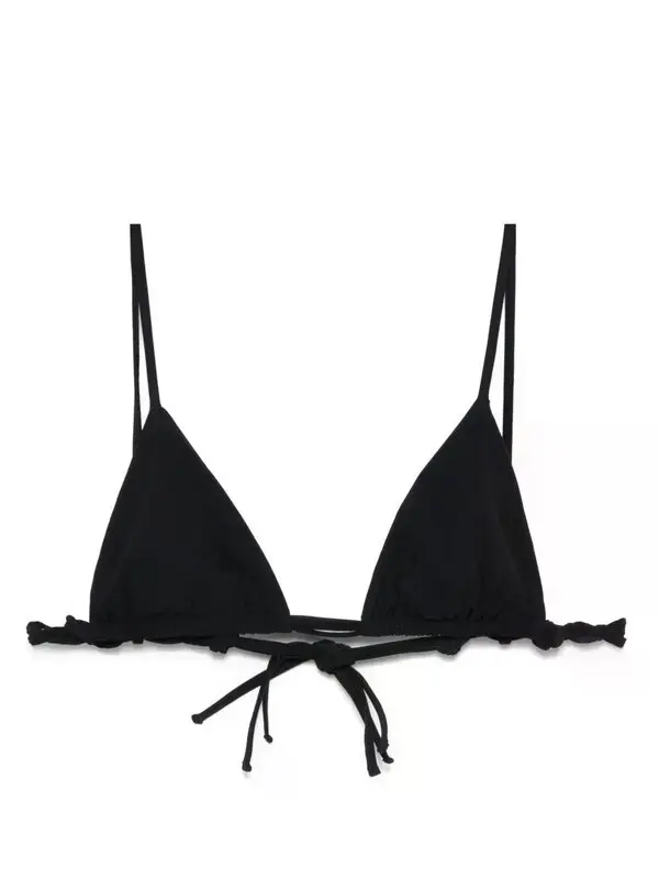 JIL SANDER Braided Detail Bikini Top - Black