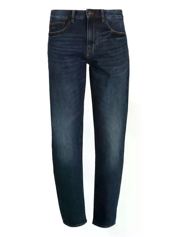 Armani Exchange Dark Wash Straight Leg Jeans - Blue