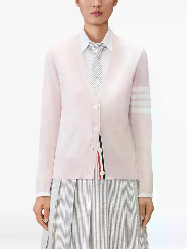 Thom Browne V-neck Cardigan With Signature Striping