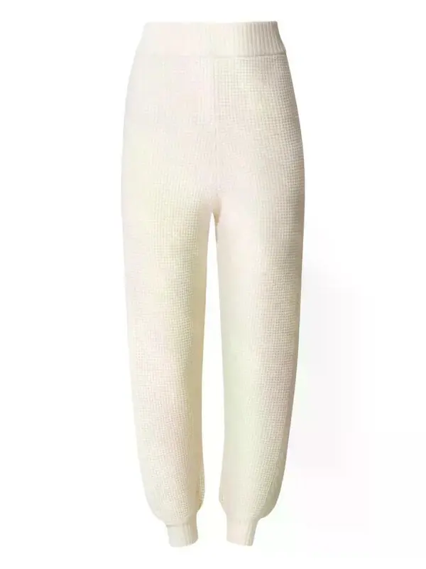 Perfect Moment Merino Wool Cable Knit Trousers - Neutrals