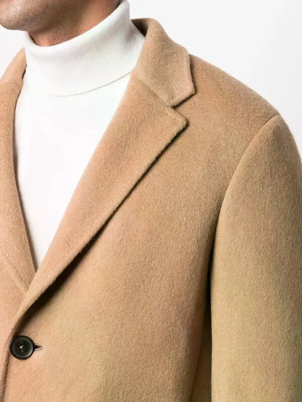 Zegna Single-breasted Coat With Zip Pocket