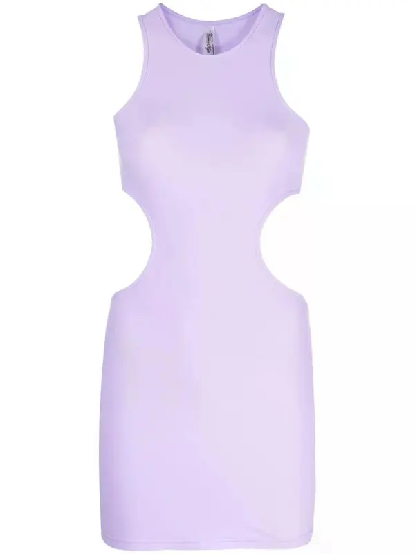 REINA OLGA Sleeveless Cut-out Minidress - Purple