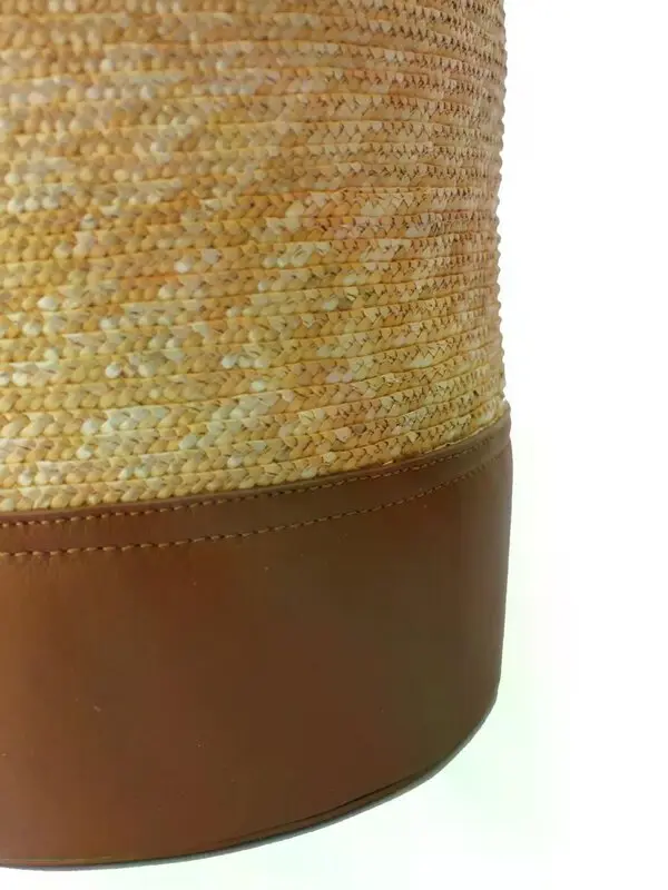 FILIPPO CATARZI Raffia Leather-detail Vase
