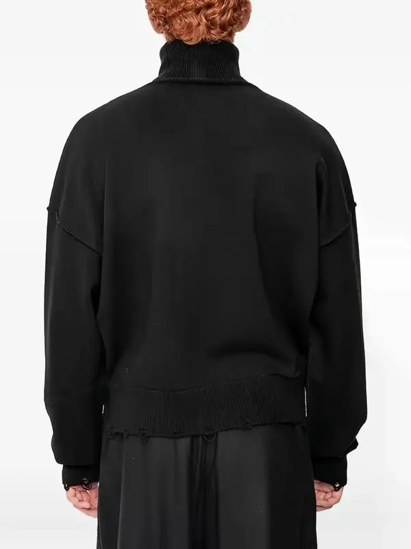 Andrea Ya'aqov Distressed Roll Neck Sweater