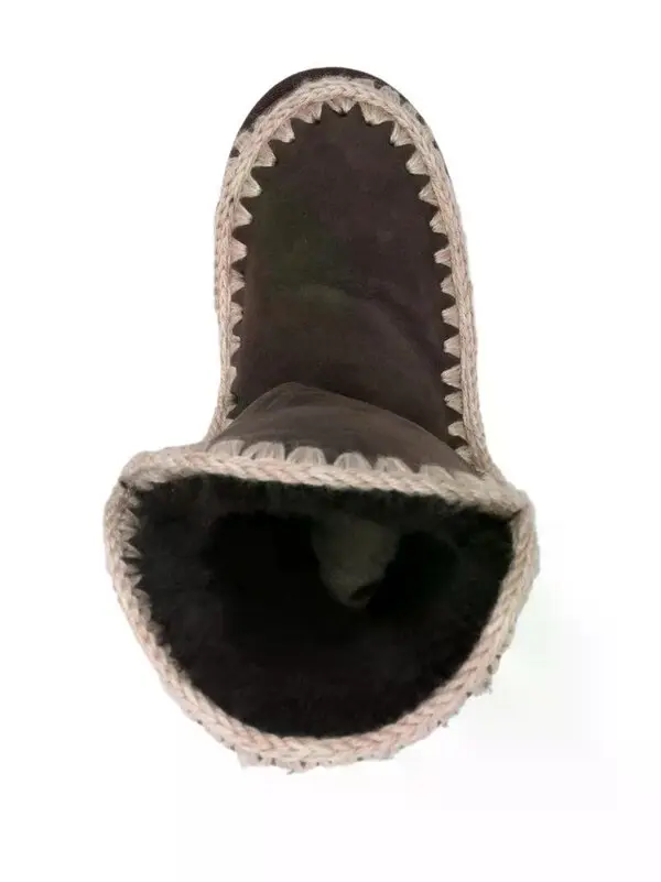 Mou Logo-patch Suede Ankle Boots