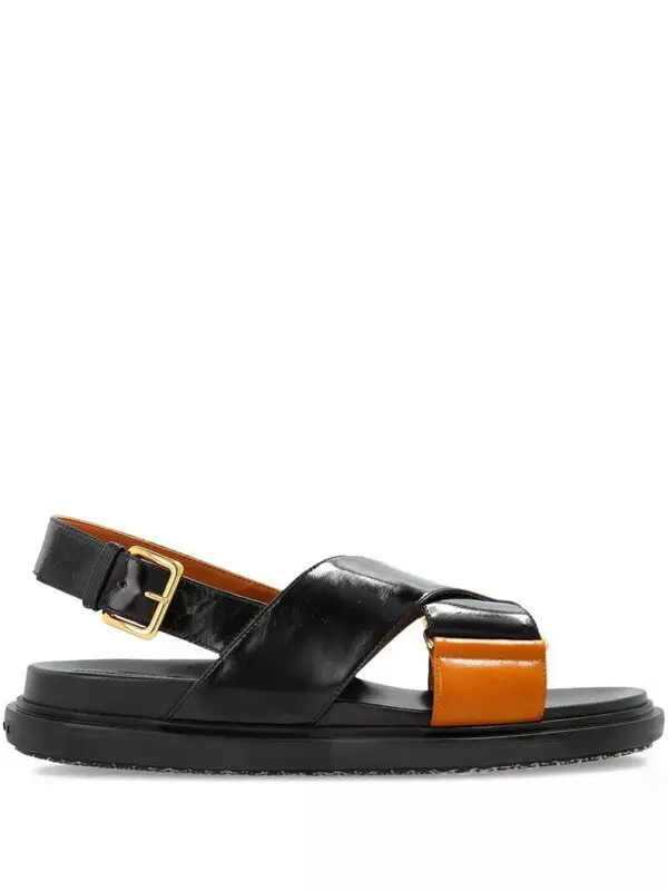 Marni Criss-cross Strap Sandals - Black