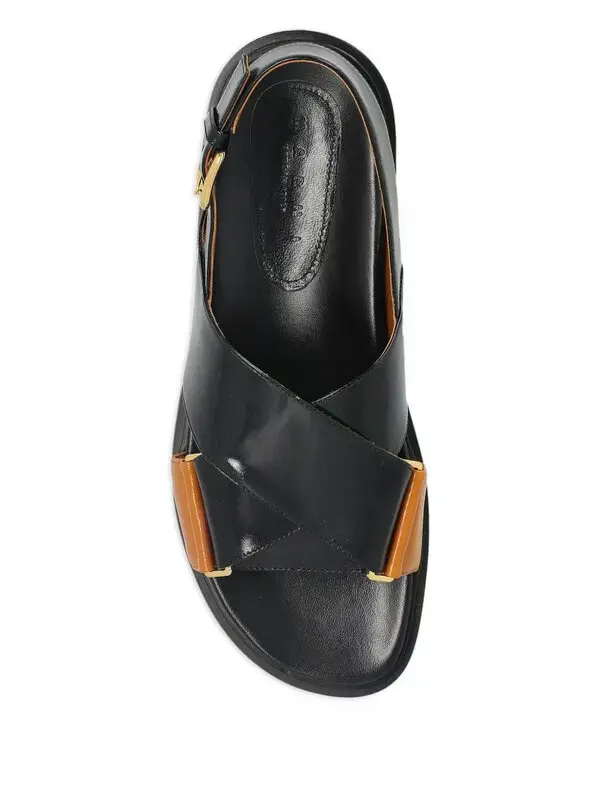 Marni Criss-cross Strap Sandals - Black