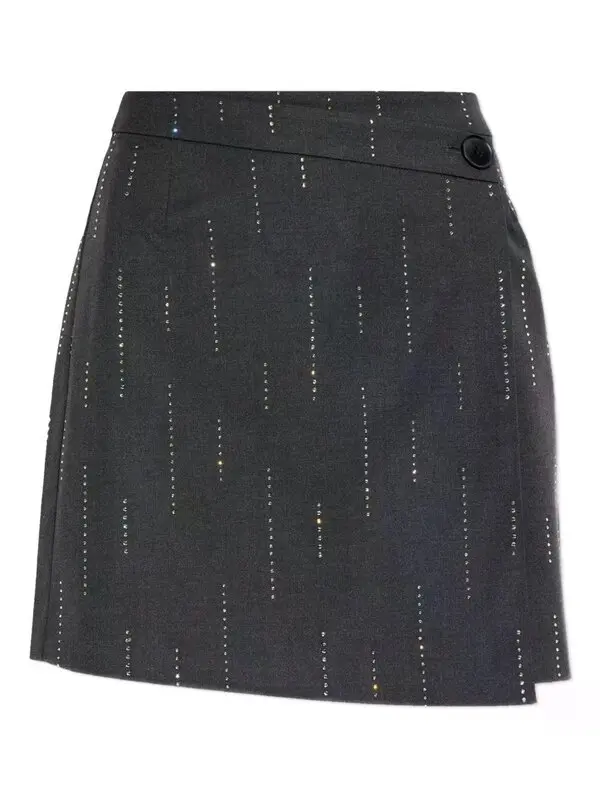 GESTUZ Embellished Mini Skirt - Grey