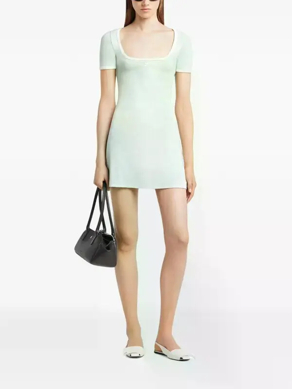 COURREGES Square Neck Dress With Logo