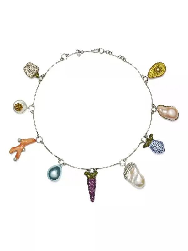 Tory Burch Charm Necklace - Silver