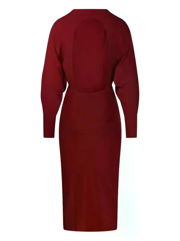 AMAZUIN Karen Draped Open Back Midi Dress
