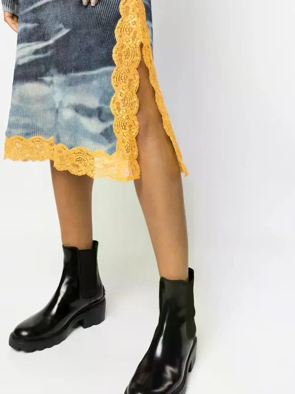 DIESEL® Ribbed-knit Tie-dye Dress