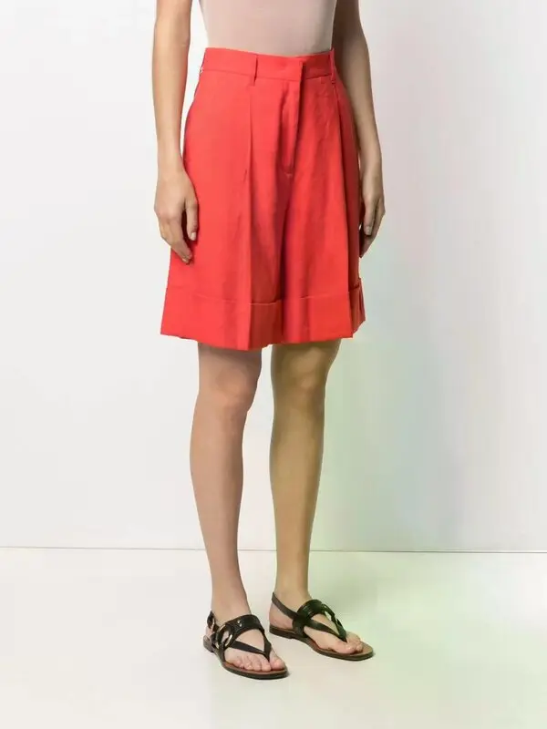 Lorena Antoniazzi Linen Shorts With Turn-up Hem