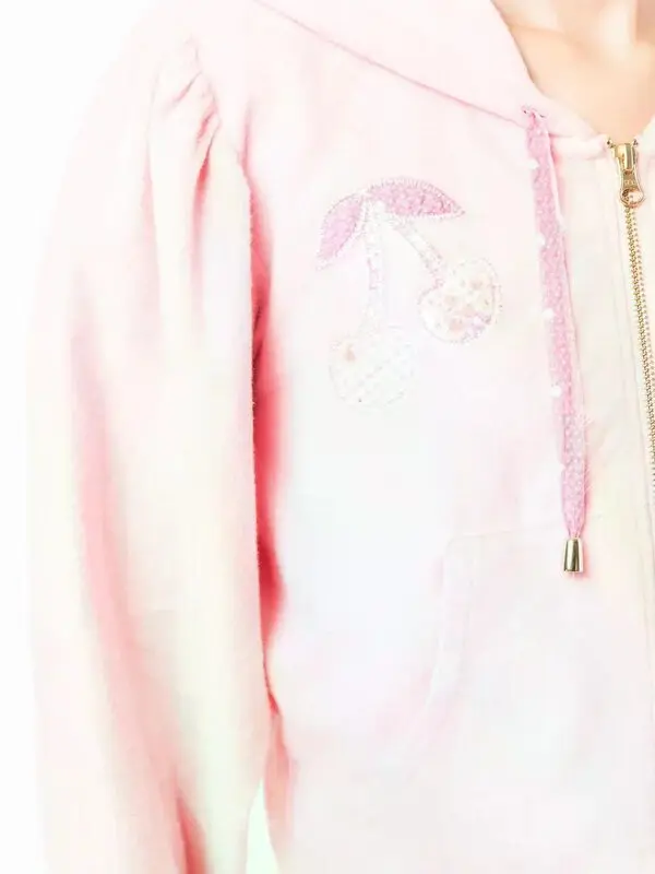 LoveShackFancy Hasana Zip-up Appliqué Hoodie