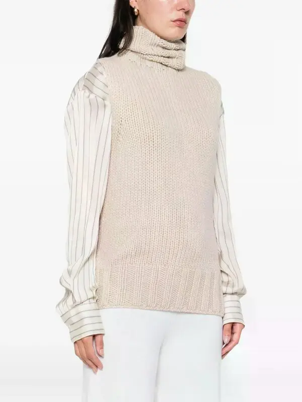 ELY ELY Ribbed Knit Turtleneck Vest