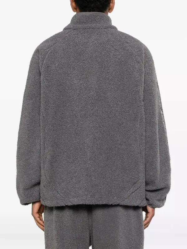 Adidas Three-stripe Zip Sweatshirt - Grey
