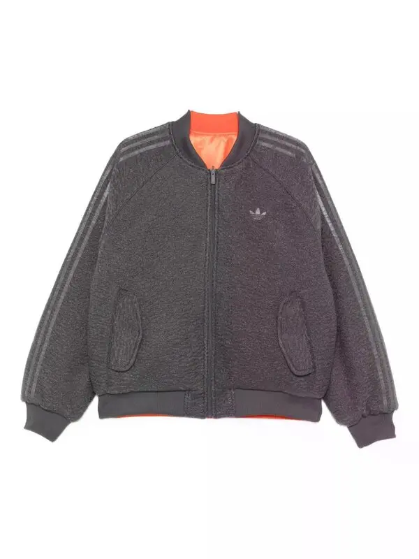 Adidas Reversible Bomber Jacket With Three-stripe Detail