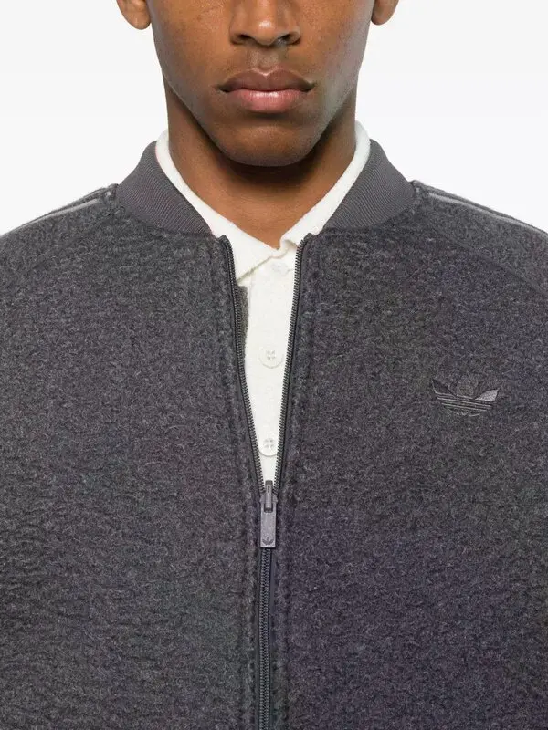 Adidas Reversible Bomber Jacket With Three-stripe Detail