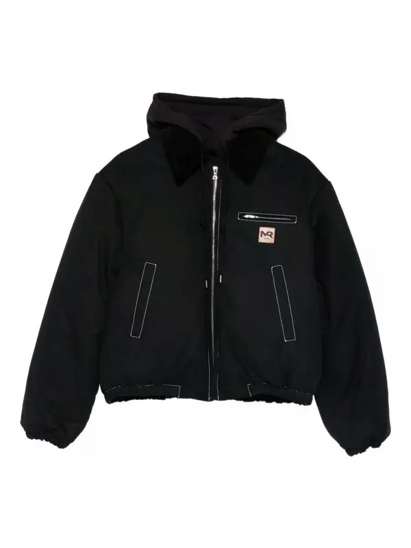 MERYLL ROGGE Hooded Zip-up Coat With Contrast Stitching