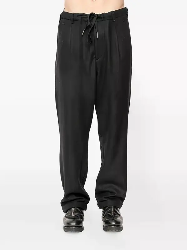 Andrea Ya'aqov Drawstring Waist Trousers - Black