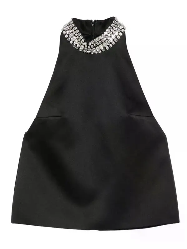 Retrofete Ardiana Embellished Mock Neck Blouse - Black