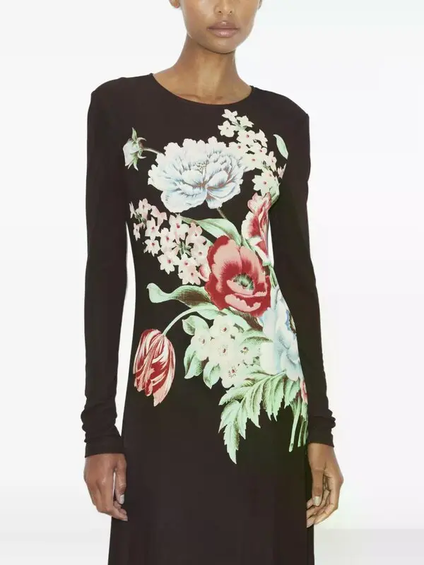 Tory Burch Floral Print Midi Dress