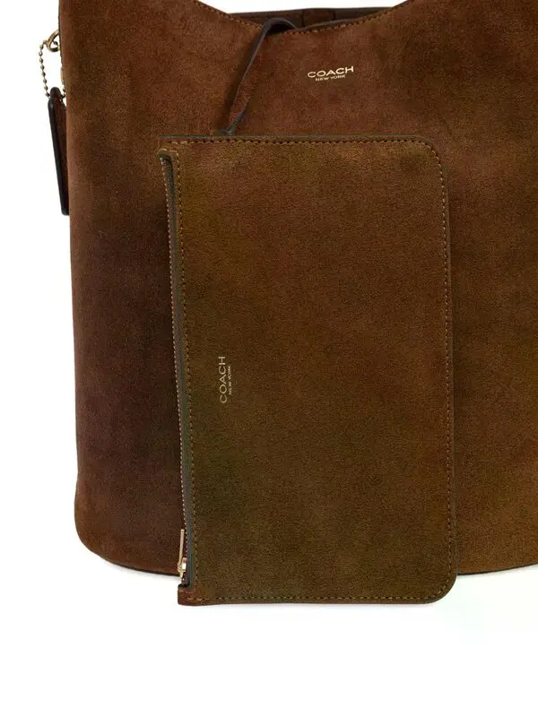 COACH Bleecker Leather Bucket Bag - Brown
