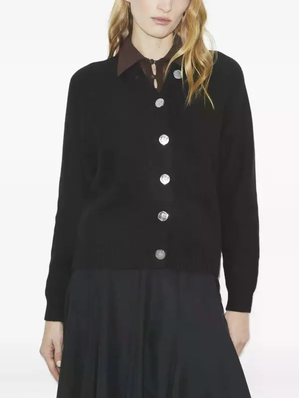 Tory Burch Merino Wool Button Cardigan