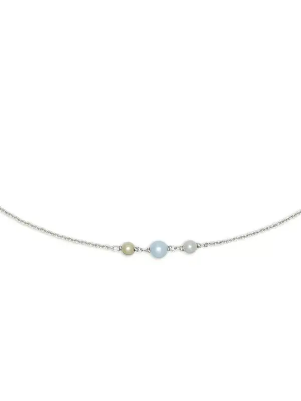 Tory Burch Moondance Necklace With Pearl And Star Embellishments - Silver