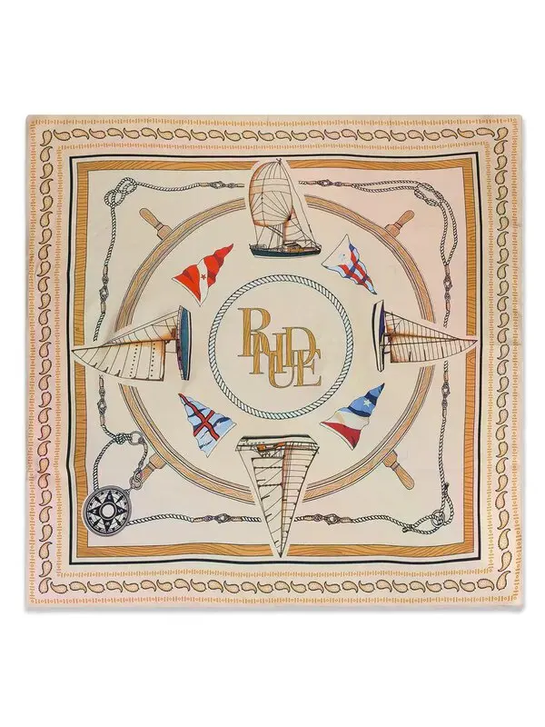 Rhude Printed Scarf - Neutrals