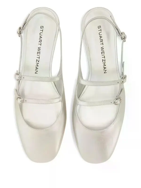 STUART WEITZMAN Buckle Strap Ballet Flats