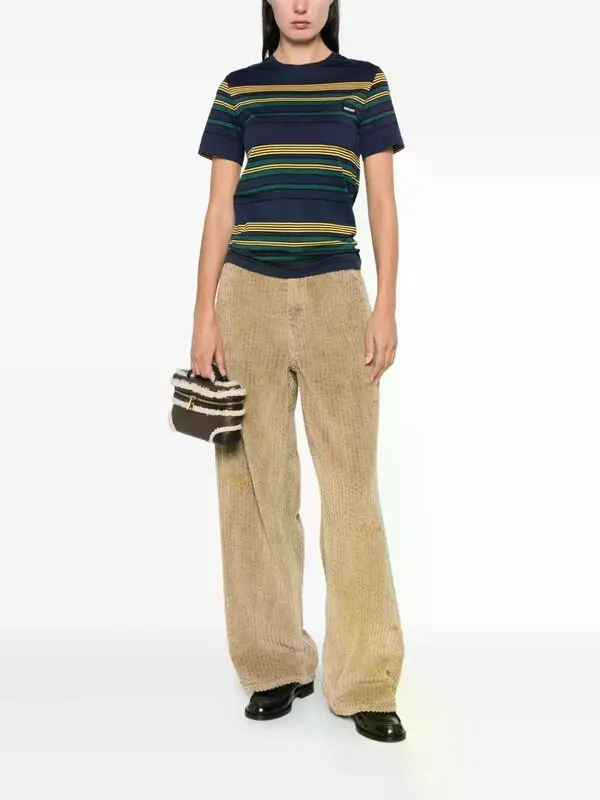 Miu Miu Striped Pocket T-shirt