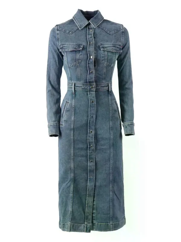 7 For All Mankind Denim Midi Dress