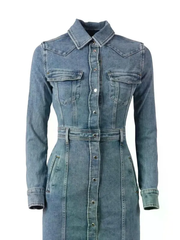 7 For All Mankind Denim Midi Dress